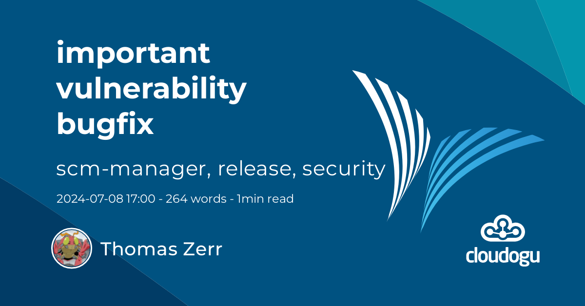 SCM-Manager 3.3.0 and an important vulnerability bugfix | SCM-Manager