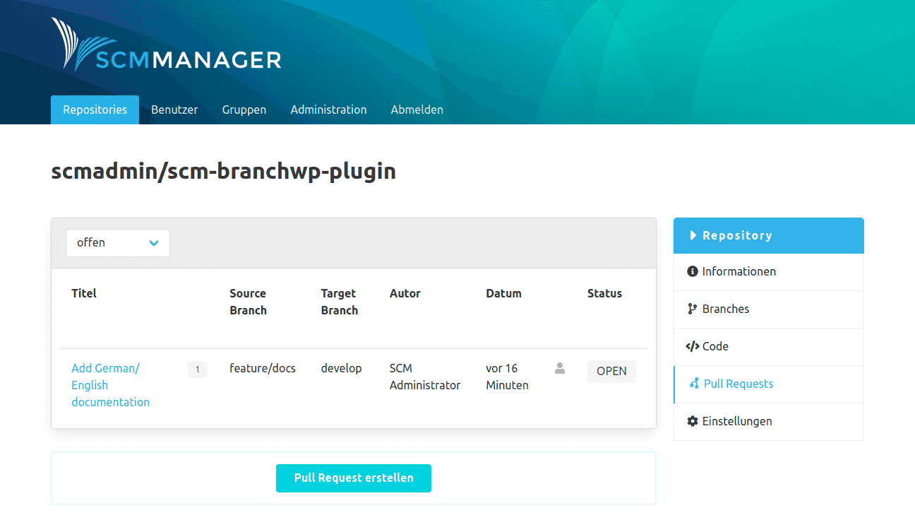 Übersicht | SCM-Manager