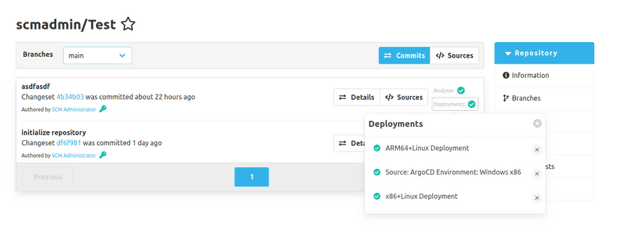 Deployments | SCM-Manager