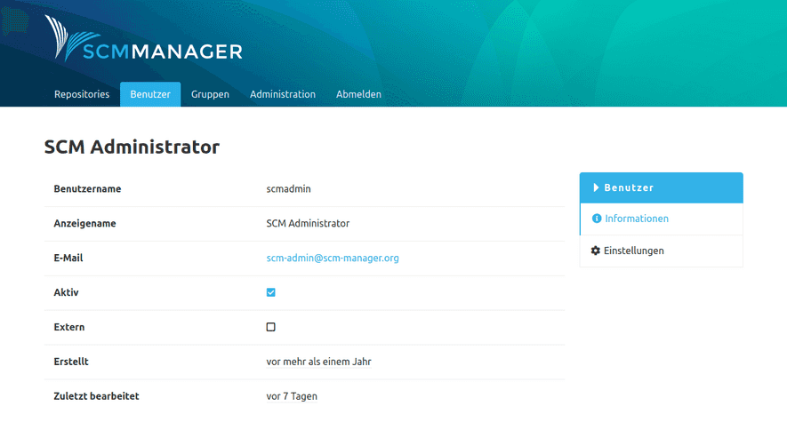 Benutzer | SCM-Manager