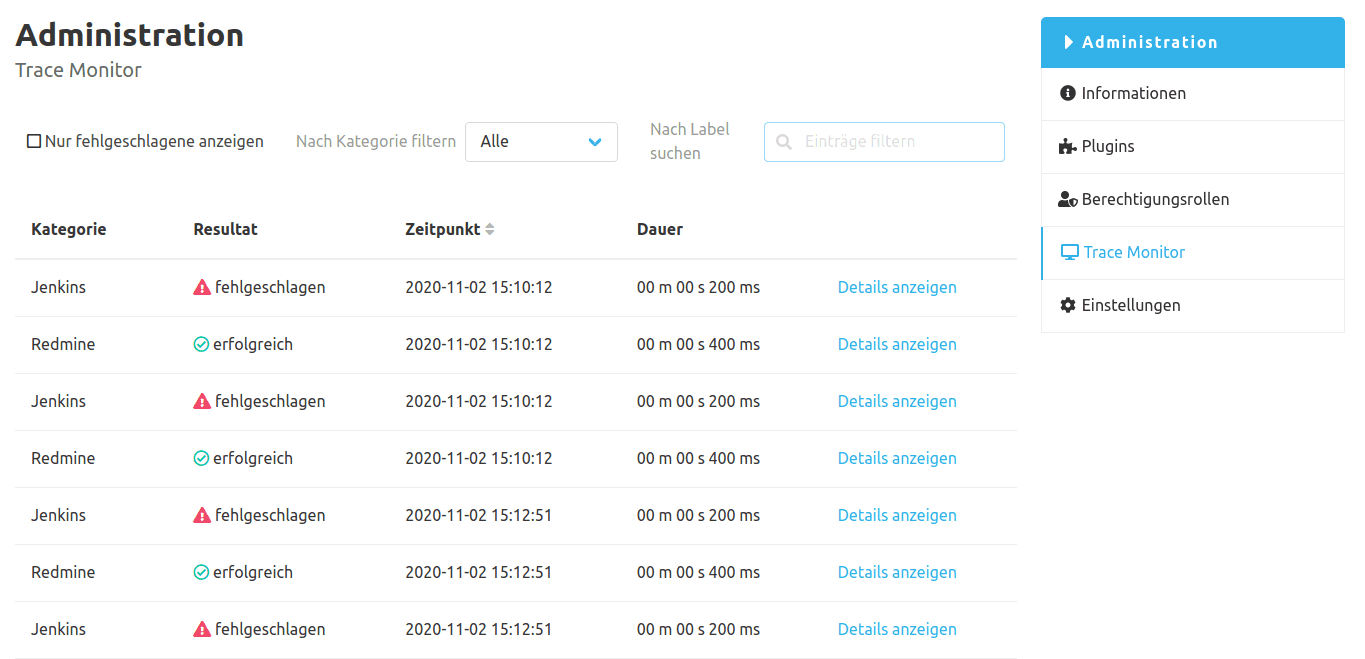 Trace Monitor | SCM-Manager
