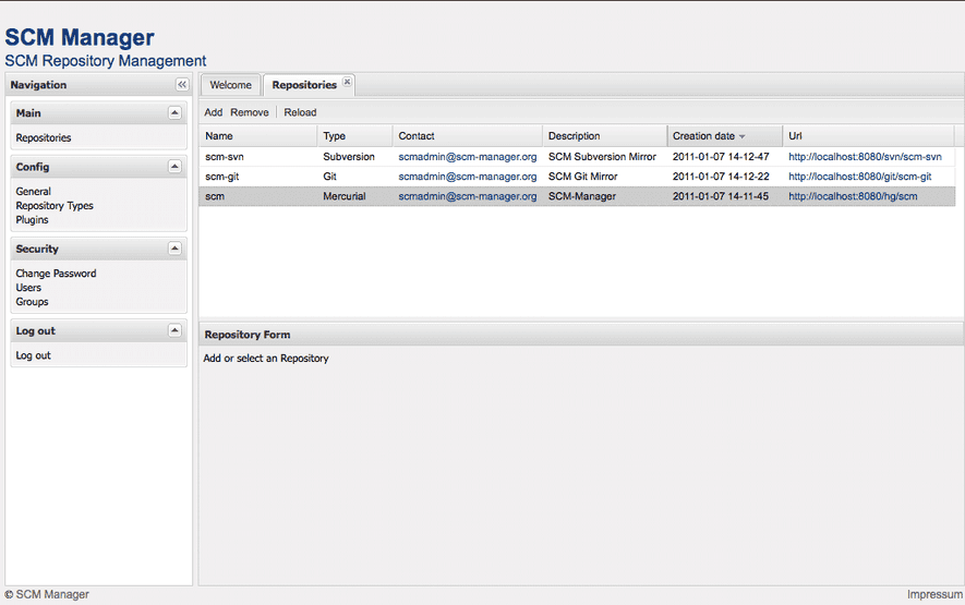 Screenshots | SCM-Manager