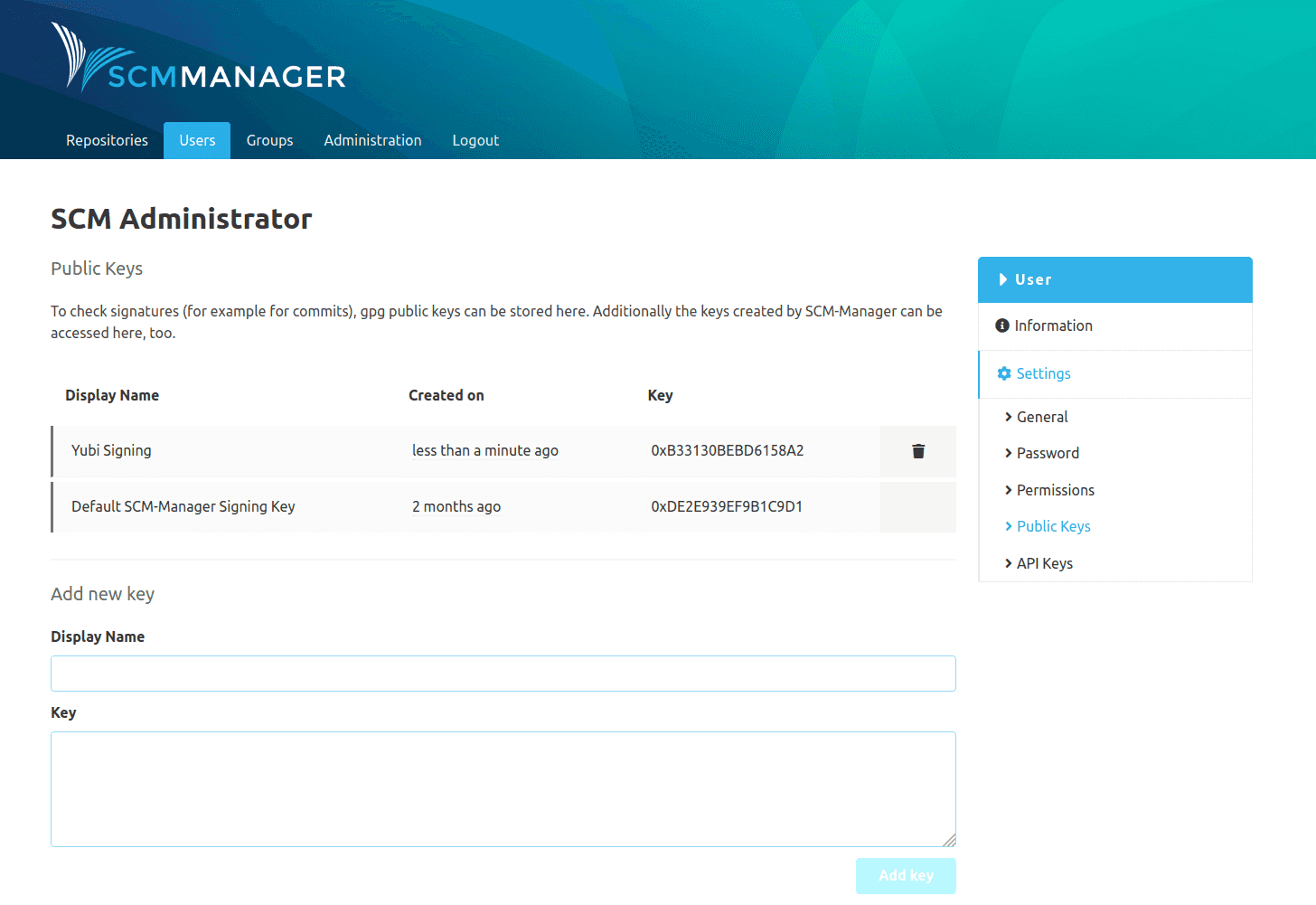 User | SCM-Manager