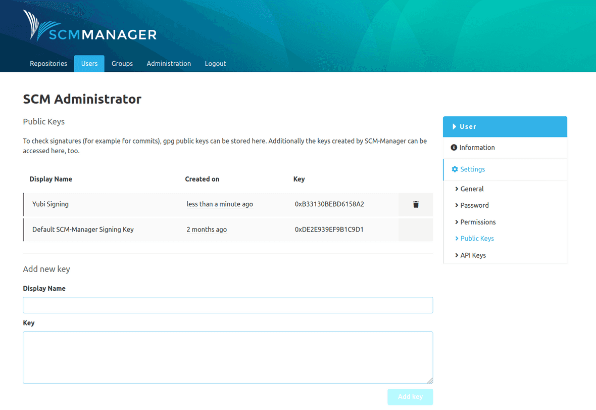 User | SCM-Manager