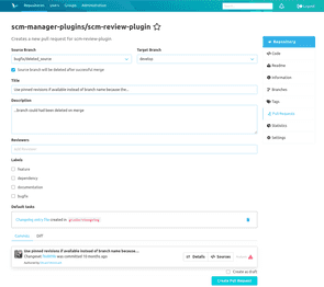 Create a Pull Request | SCM-Manager