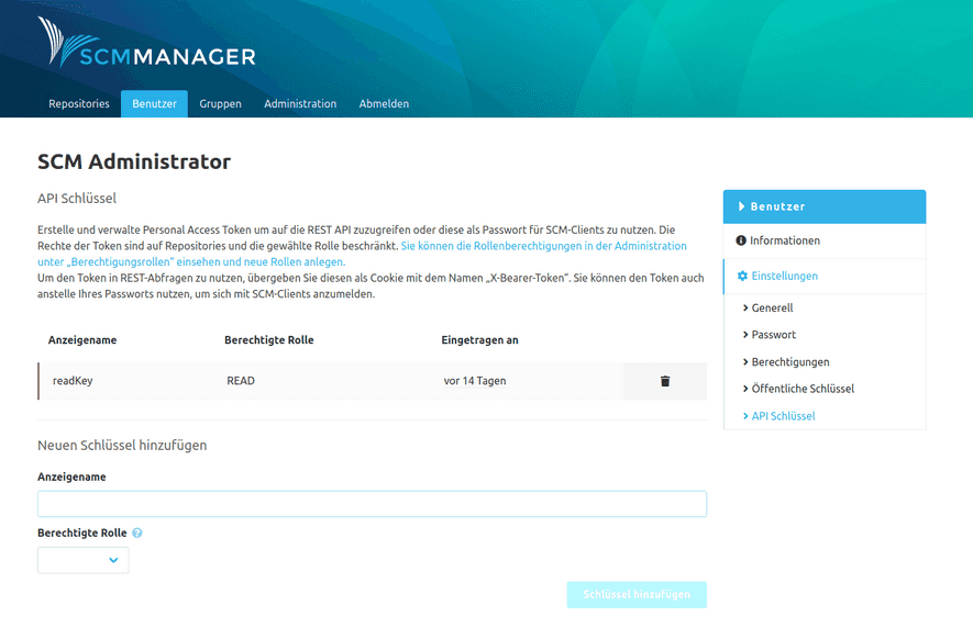 Benutzer | SCM-Manager